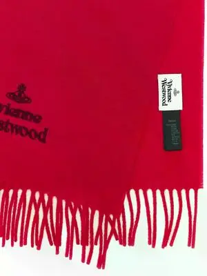 VIVIENNE WESTWOOD Orb Embroidered Wool Scarf