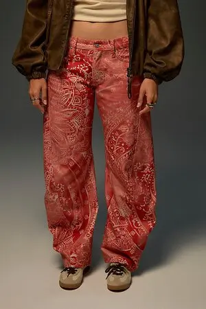 We The Free Fable Printed Twisted Jeans At