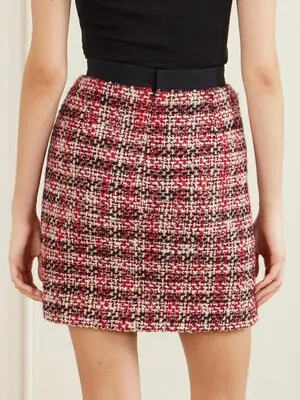 Versace Wool-blend Bouclé Tweed Mini Skirt