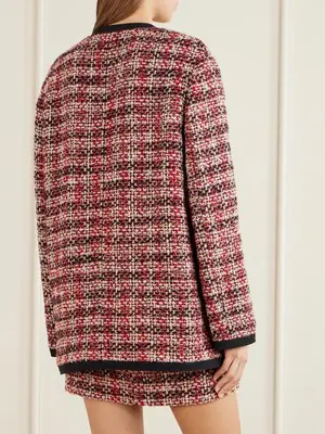 Versace Wool-blend Bouclé Tweed Jacket