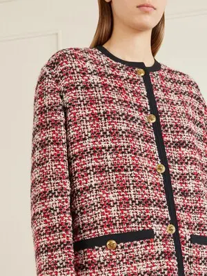 Versace Wool-blend Bouclé Tweed Jacket