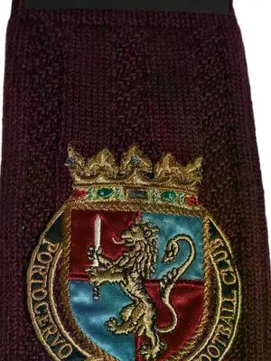 Dolce & Gabbana Crest-patch Cable-knit Socks