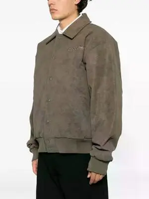 Adidas Munich 93 Pleather Logo-embroidered Bomber Jacket