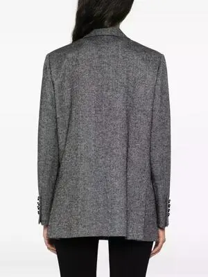BLAZÉ MILANO Herringbone-pattern Double-breasted Blazer