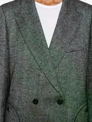 BLAZÉ MILANO Herringbone-pattern Double-breasted Blazer