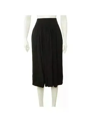 Hermès Pleated Midi Skirt - Black