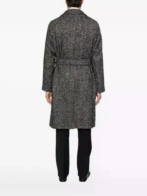 Tagliatore Herringbone Belted Coat
