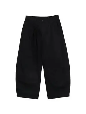 Comme Des Garçons Pleated Wide-leg Trousers - Black