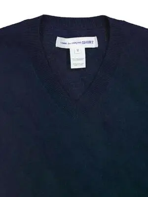 Comme Des Garçons V-neck Wool Sweater