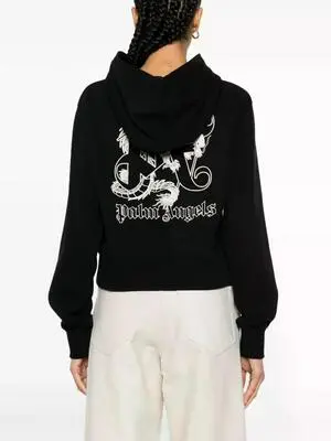 Palm Angels Dragon-monogram Cotton Hoodie