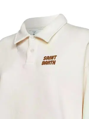 MC2 SAINT BARTH Logo-flock Polo Top