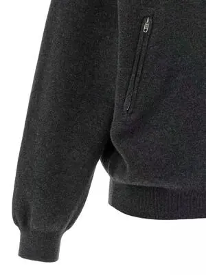 Balenciaga Back-to-front Zip-up Wool Sweater