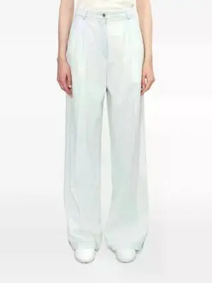 A.p.c. Pleated Wide-leg Trousers - Blue