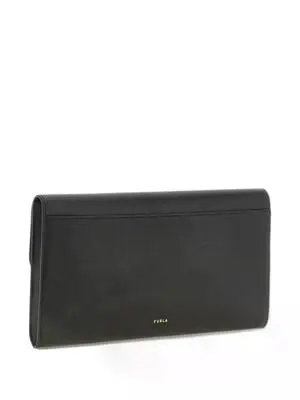 Furla Iride Logo-plaque Grained-leather Clutch Bag