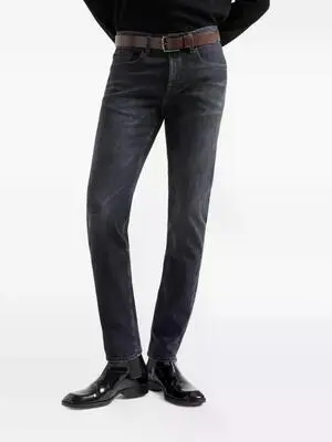 7 For All Mankind Slimmy Faded-effect Slim-fit Jeans