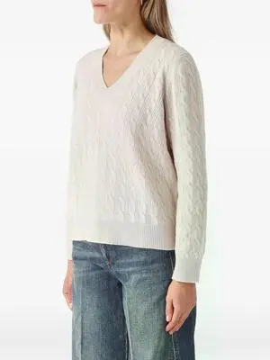 GRAN SASSO Cable-knit V-neck Sweater