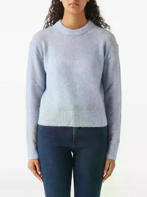 MC2 SAINT BARTH Lucille Soft Alpaca-wool Blend Crewneck Knit With Logo Embroidery