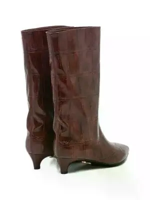 TWENTY FOURHAITCH Olenor Crocodile-effect Pointed-toe Boots