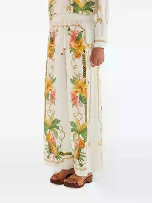 Farm Rio Tropical Royalty Off-white Pants