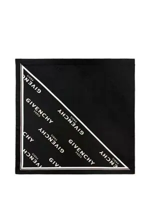 Givenchy Logo-print Silk Scarf - Black