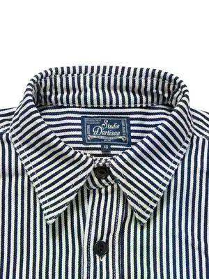 STUDIO D'ARTISAN Hickory-stripe Work Shirt