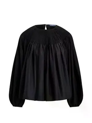 Polo Ralph Lauren Pleated Long-sleeve Blouse
