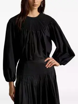 Polo Ralph Lauren Pleated Long-sleeve Blouse