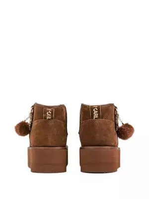 Karl Lagerfeld Charm-embellished Platform Boots