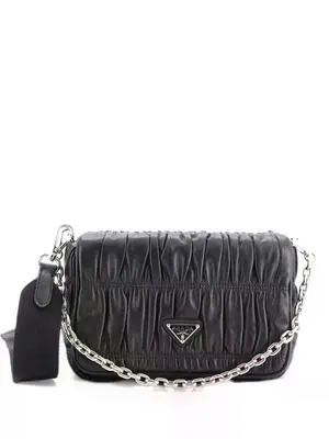 Prada Dual Strap Flap Bag Nappa Gaufre Crossbody Bag