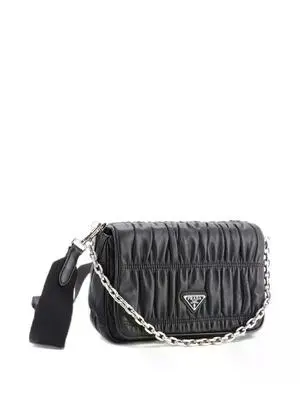 Prada Dual Strap Flap Bag Nappa Gaufre Crossbody Bag