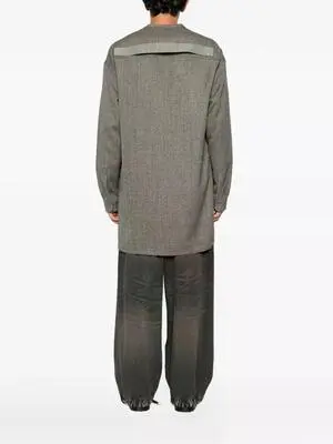 Rick Owens Webbing-strap Collarless Shirt