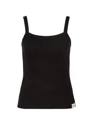 GLOWNY G Classic Ribbed-knit Tank Top - Black