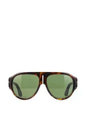 Gucci Tortoiseshell-effect Pilot-frame Sunglasses - Brown
