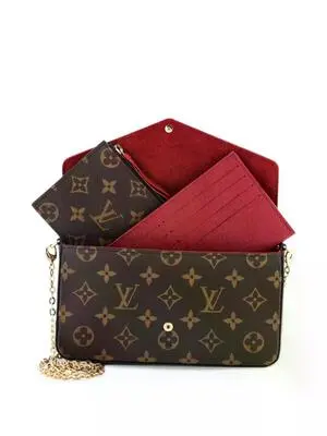 LOUIS VUITTON Felicie Pochette Monogram Canvas Crossbody Bag