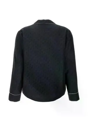 Off-White Logo-jacquard Silk Blouse