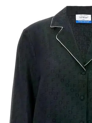 Off-White Logo-jacquard Silk Blouse