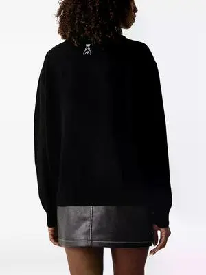 Patrizia Pepe Intarsia-knit Logo-embroidered Sweater