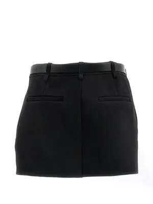 Elisabetta Franchi Double Layer Crêpe Miniskirt With Belt