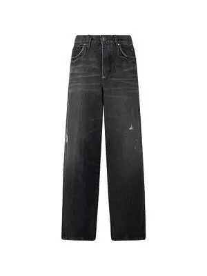 Philipp Plein Contrast-stitching Distressed Jeans - Black