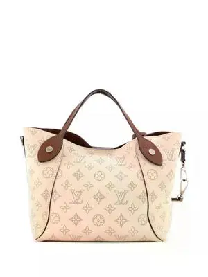 LOUIS VUITTON Hina Handbag Mahina Leather Pm Shoulder Bag - Neutrals