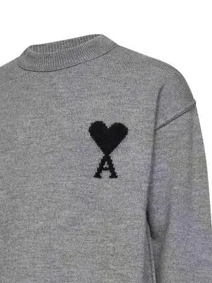 AMI Paris De Cœur Intarsia-knit Sweater