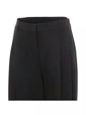 Patrizia Pepe Pleated Logo-plaque Trousers