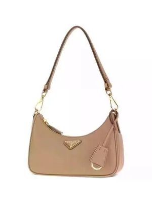 Prada Beige Leather Mini Re-edition Shoulder Bag