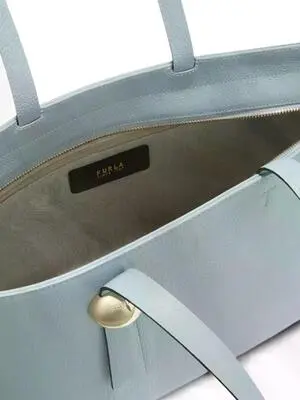 Furla Logo-engraved Pebbled Tote Bag