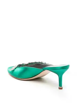 Balenciaga Manolo Blahnik Mules In Grass