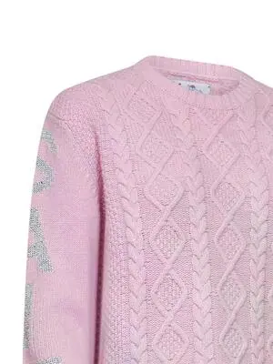 MC2 SAINT BARTH Cable-knit Logo-jacquard Sweater