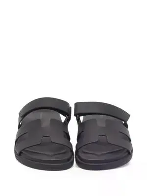 Hermès Chypre Leather Flat Sandals