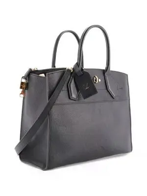 LOUIS VUITTON City Steamer Handbag Leather Mm Tote Bag