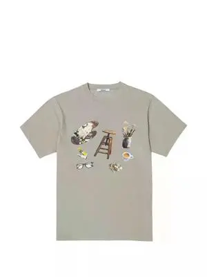 EDMMOND STUDIOS Graphic-print T-shirt - Neutrals