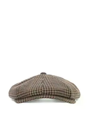 Tagliatore Check-pattern Wool-blend Flat Cap